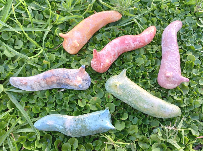 Ceramic Slugs, Choose Your Color. Plant Bugs, Garden Slug, Planter ...