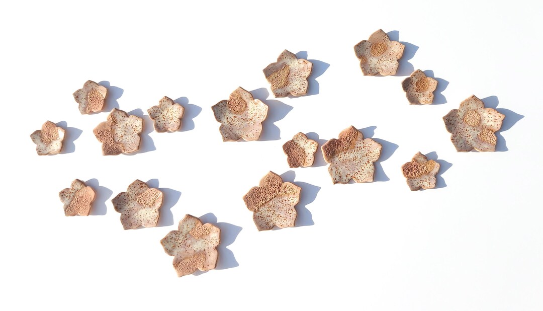 Terracotta Small Tiles With Hangers - Ceramic Wall Art - Set of 16 - Etsy