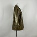 Gold Metallic Rain Coat Small Mod Vinyl Collar Button Front 80's ...