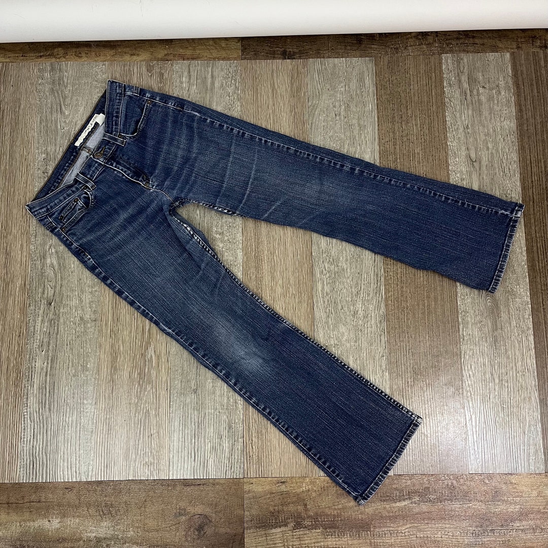 Dark Wash Low Rise Flares Small Flare Jeans 29 Waist 29 Inseam Y2K Dark ...