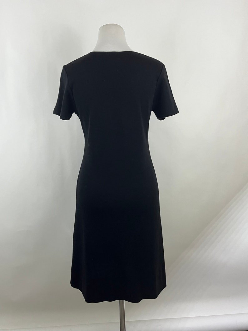 Black LBD Dress Small, 90S Knit Crewneck Dress, Lennie for Nina Leonard ...