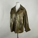 Gold Metallic Rain Coat Small Mod Vinyl Collar Button Front 80's ...