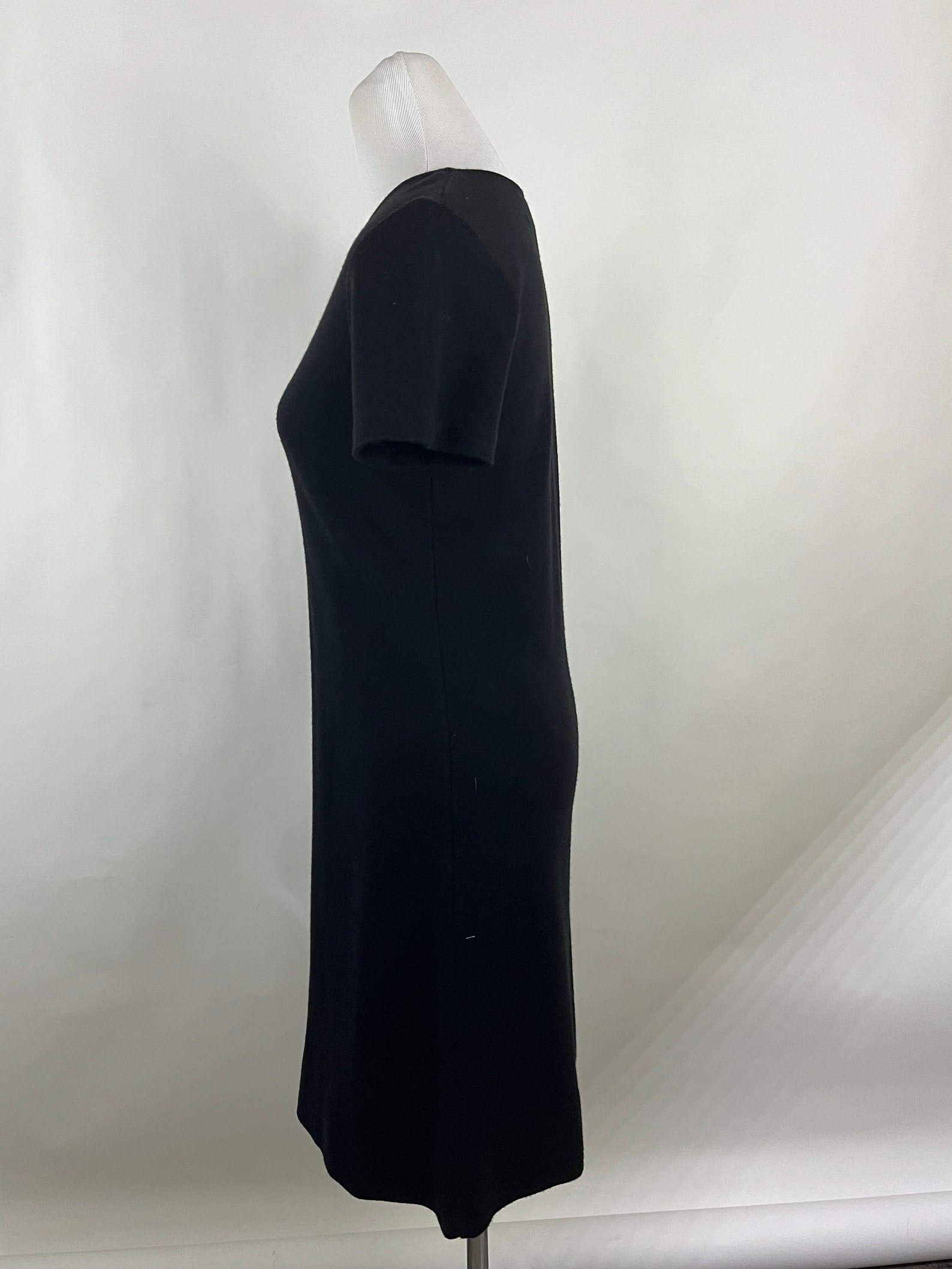 Black LBD Dress Small, 90S Knit Crewneck Dress, Lennie for Nina Leonard ...