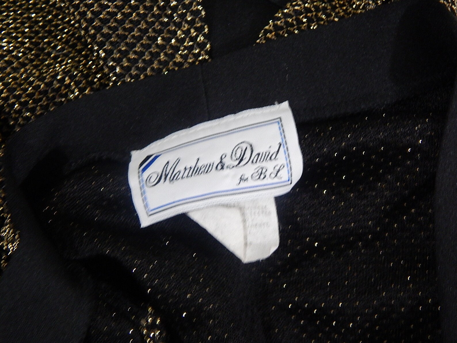 Black Gold Disco Jacket Large L Metallic Gold Shell Blouse | Etsy