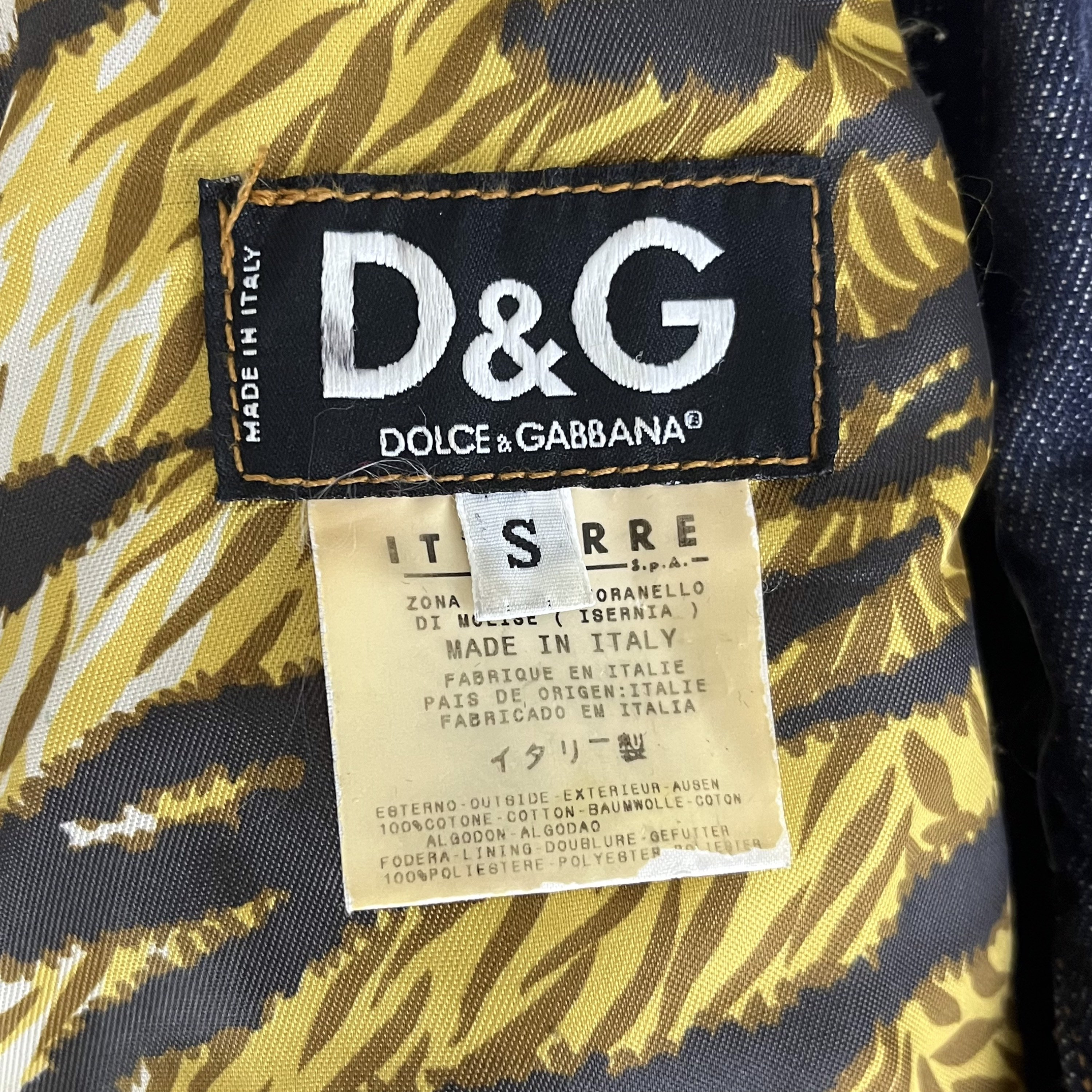 Dolce & Gabbana Cropped Jacket Small Denim Jean Jacket Early Dolce & Gabbana Cropped Jacket Small Denim Jean Jacket Early