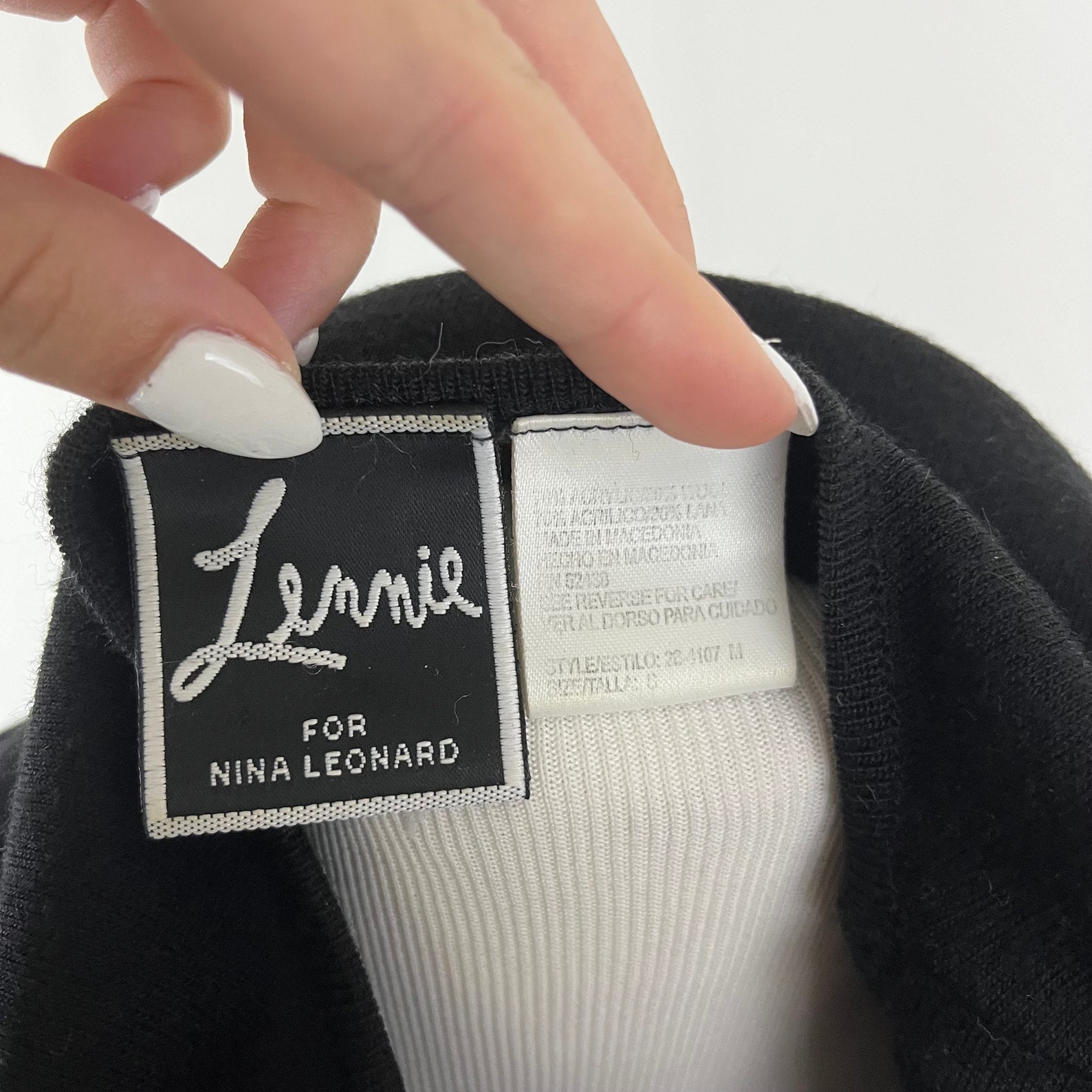 Black LBD Dress Small, 90S Knit Crewneck Dress, Lennie for Nina Leonard ...