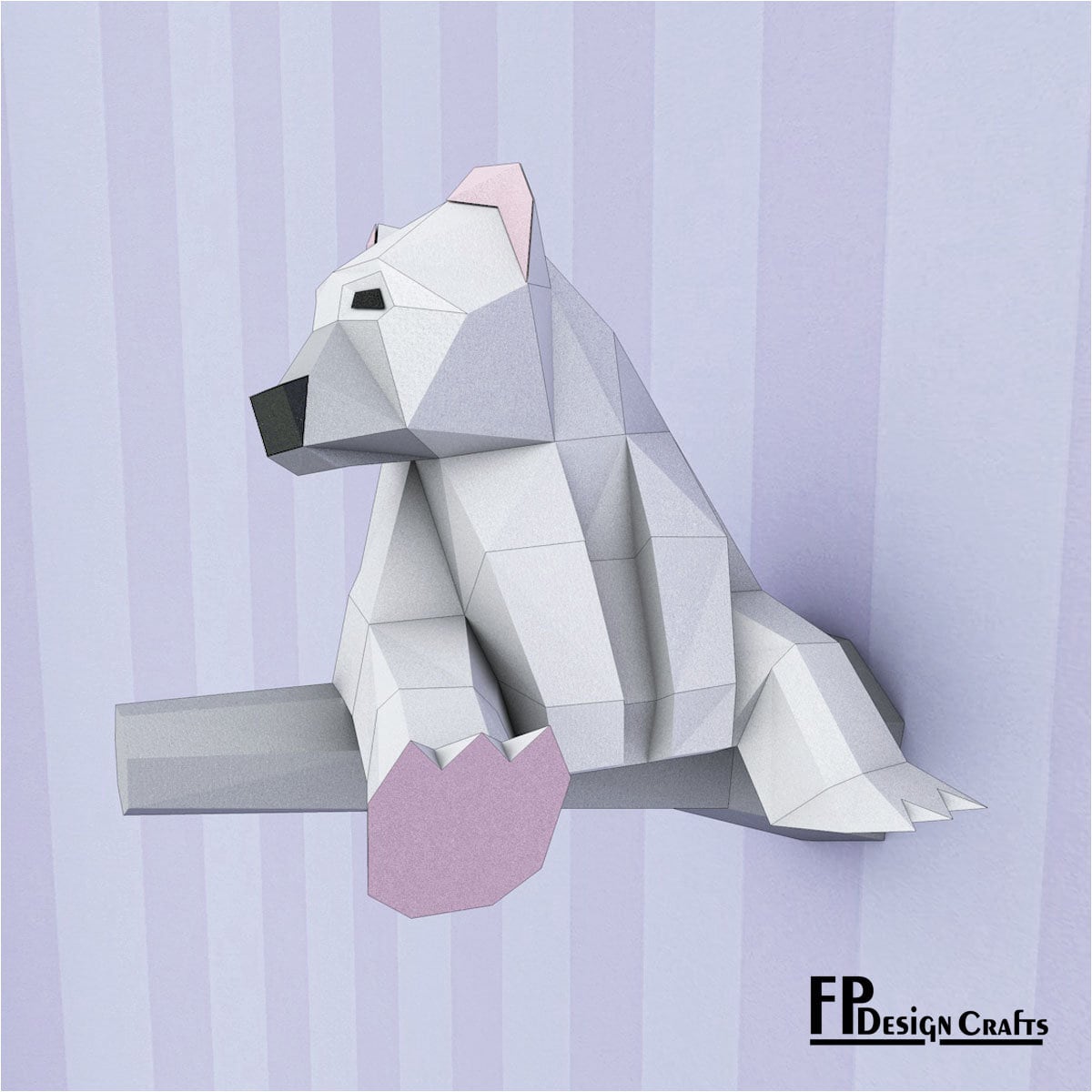 Polar Bear Papercraft , DIY Bear 3D, Low Poly Bear, 3D Origami Bear ...