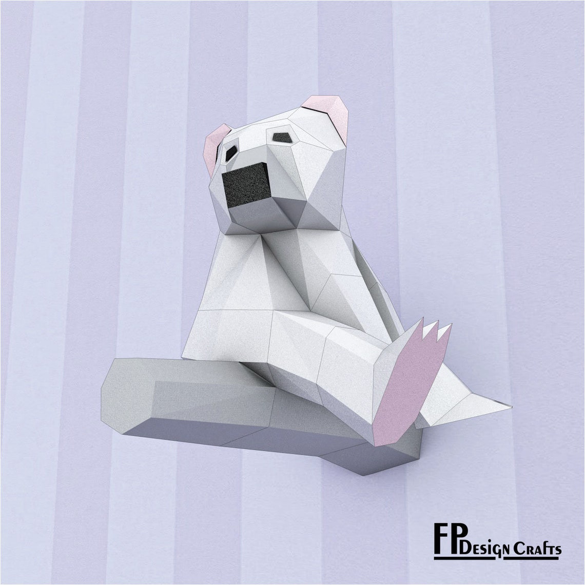Polar Bear Papercraft , DIY Bear 3D, Low Poly Bear, 3D Origami Bear ...