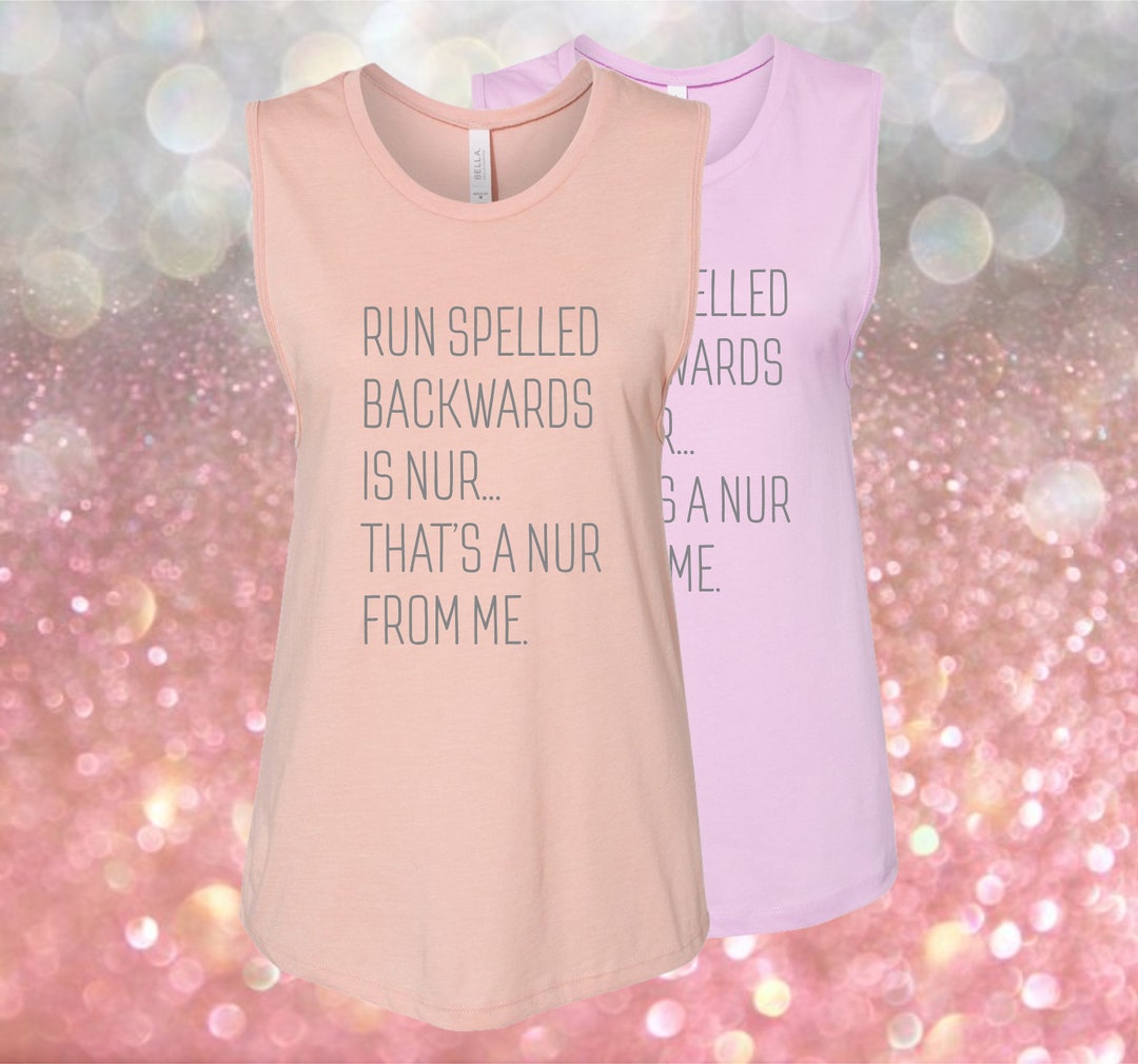 Run Spelled Backwards Athletic Tank Athleisure wear for your - Etsy España