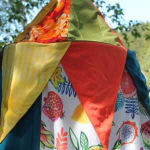 Tent Canopy, Up-cycled Fabric Canopy, Fruit Theme - Etsy