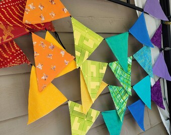 Rainbow Pennants - Etsy