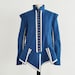 Blue Musketeer's Doublet. Blue Wool Jacket With White Cotton Piping for ...