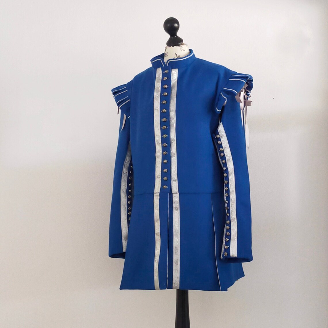 17th Century Jerkins Blue Musketeer Jacket With Detachable - Etsy