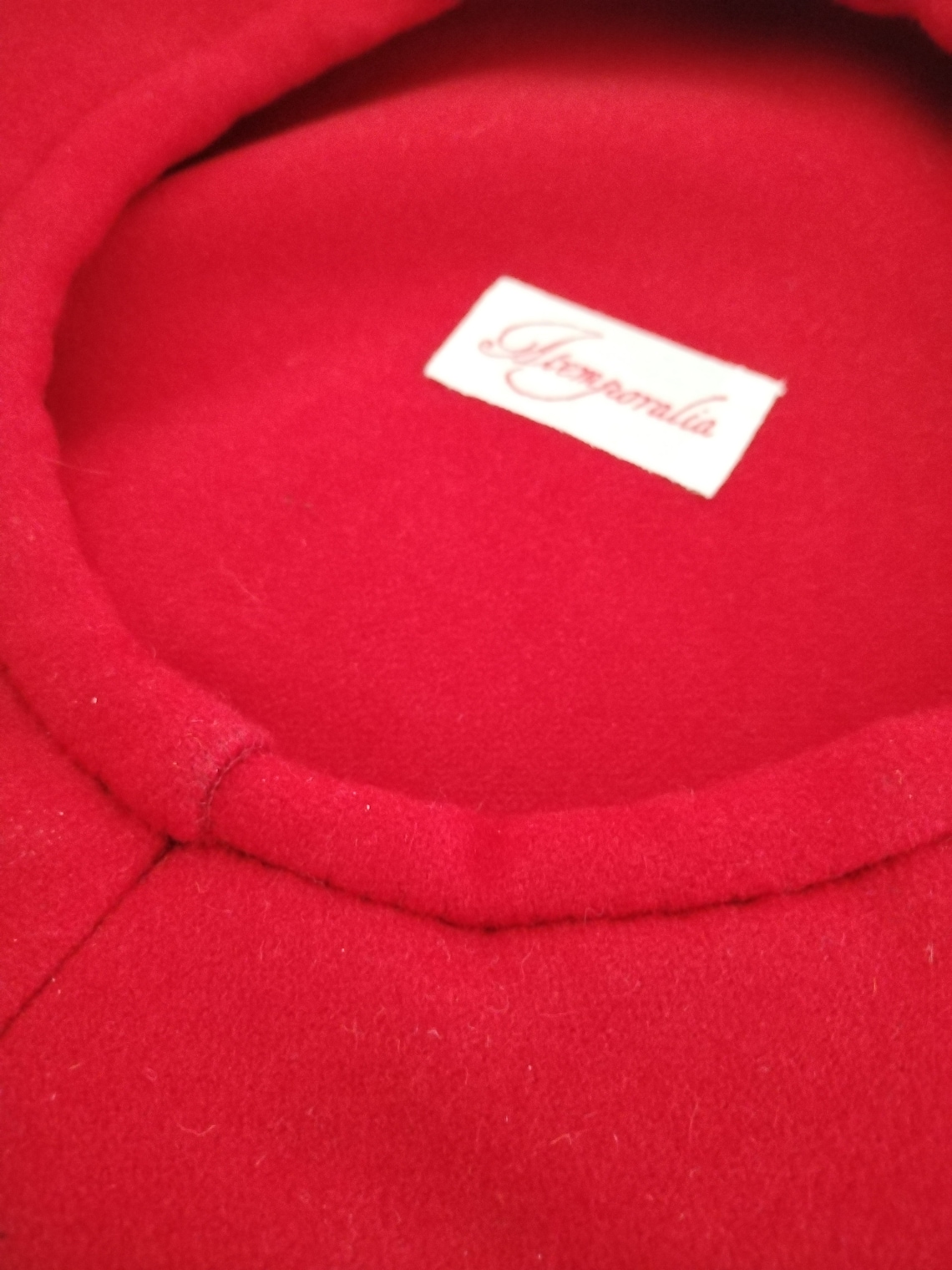 Renaissance Cap, Tudor Red Woolen Hat Adorned With a Black Feather ...