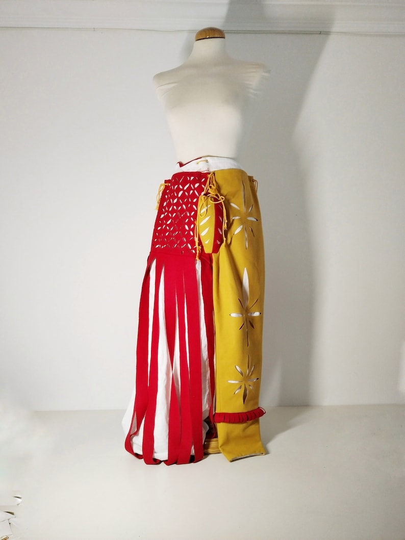 Landsknecht Red and Yellow Woolen Hose, German Renaissance Slashed ...