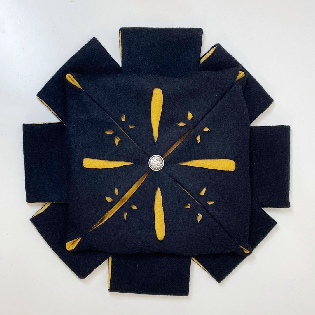 Landsknecht Barett Slashed Wool and Linen for Historical Reenactment or ...