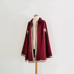 Rapier and Sword Fencing Cape Made of Maroon Twill, Decorated With ...