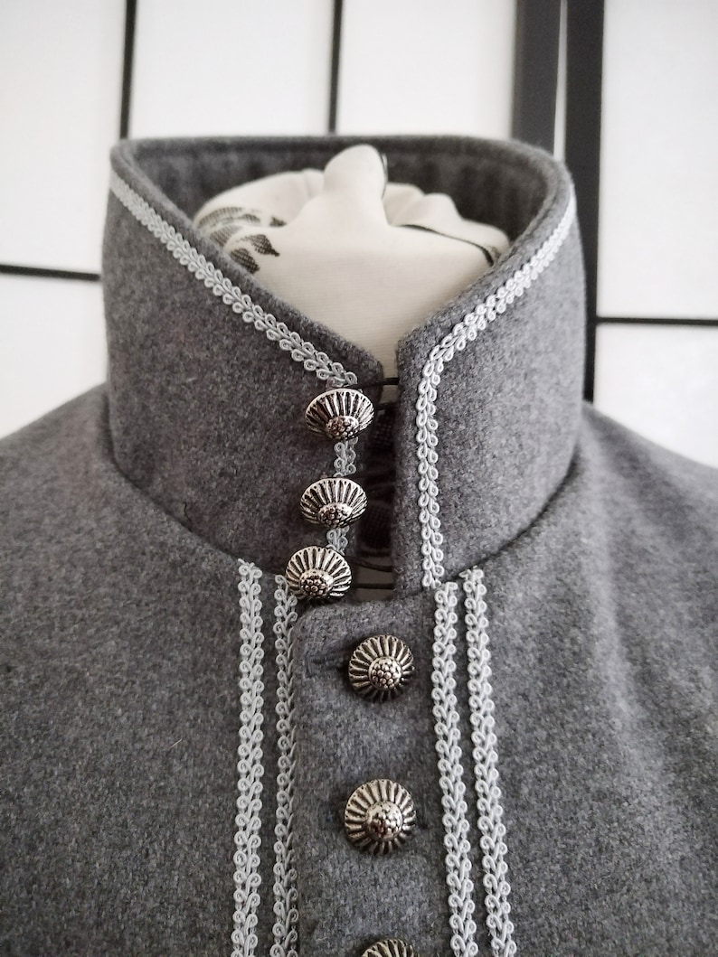 Renaissance Wool Jacket, Gray Close-fitting Doublet Late 16th/early ...