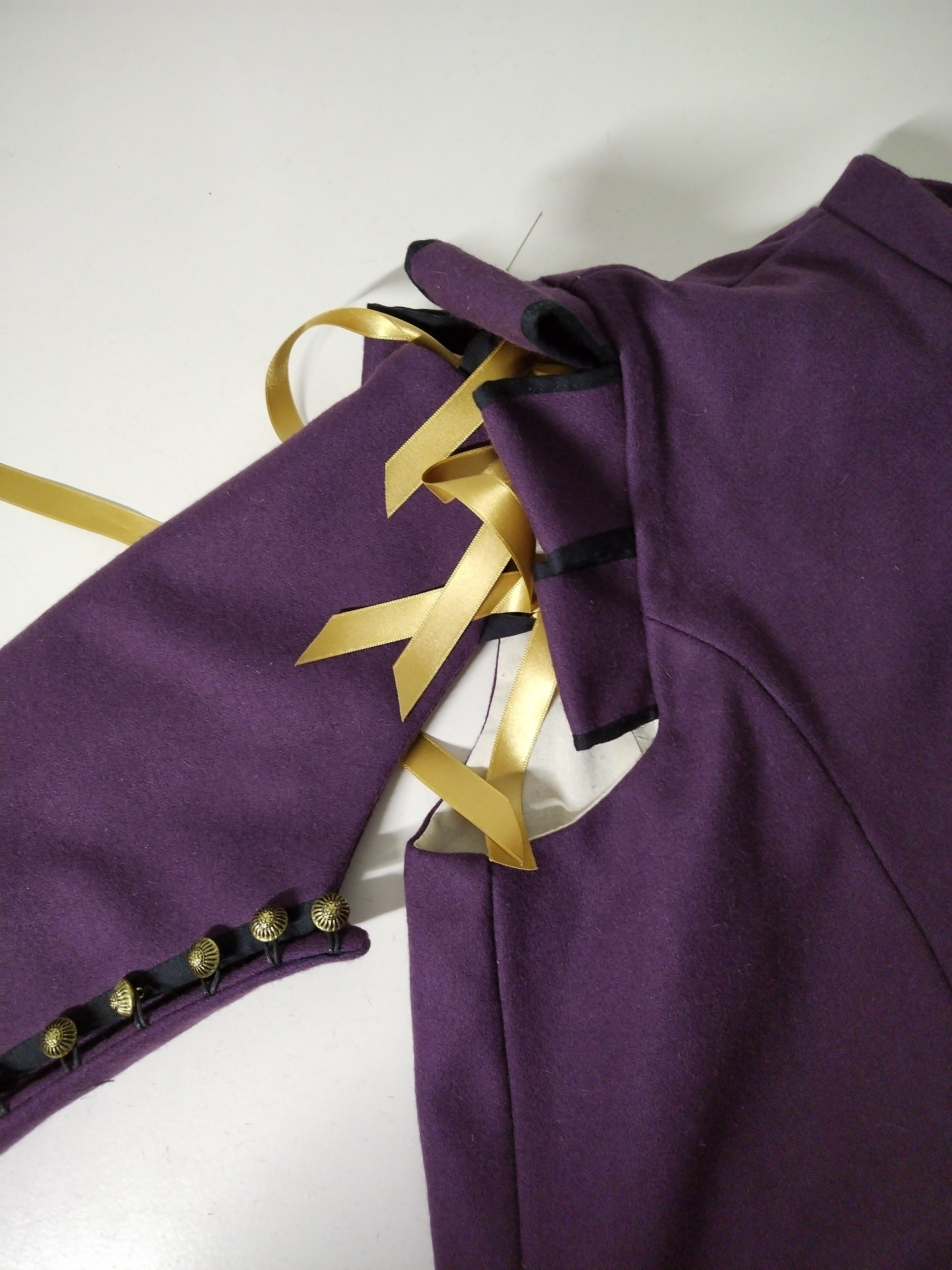 Fencing Jacket for Musketeers, Wool Jacket for Historical Reenactment ...