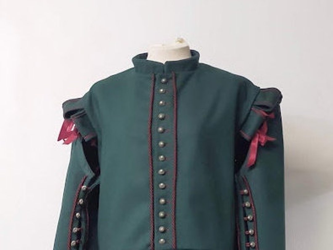 Renaissance Jerkin Made of Wool With Detachable and Buttonable Sleeves ...