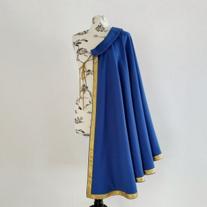 Fencing Half Cape Made of Blue Twill, Decorated With Golden Trims, With ...