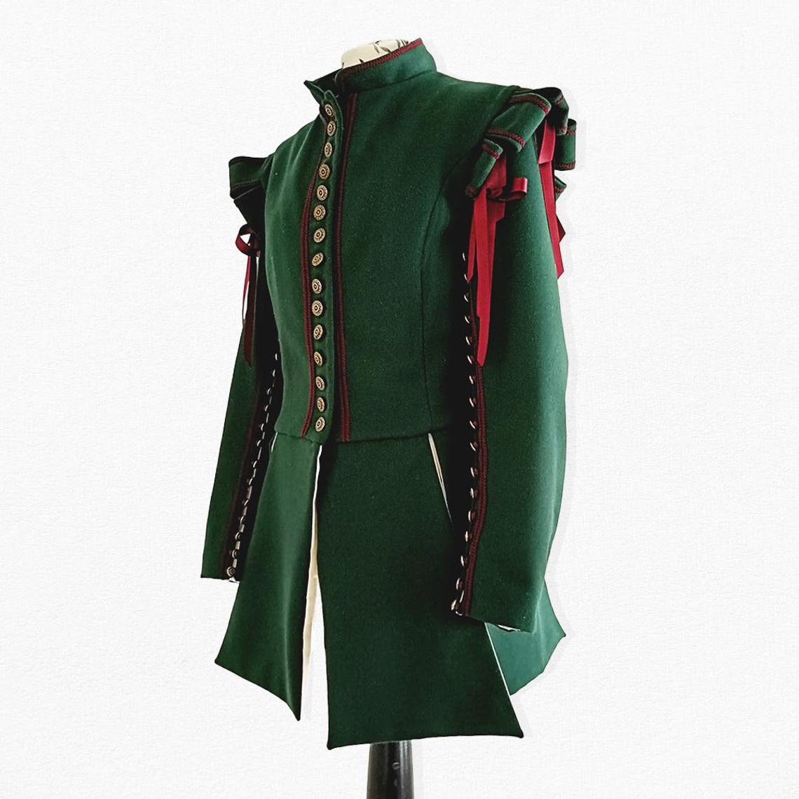 Renaissance Jerkin Made of Wool With Detachable and Buttonable Sleeves ...