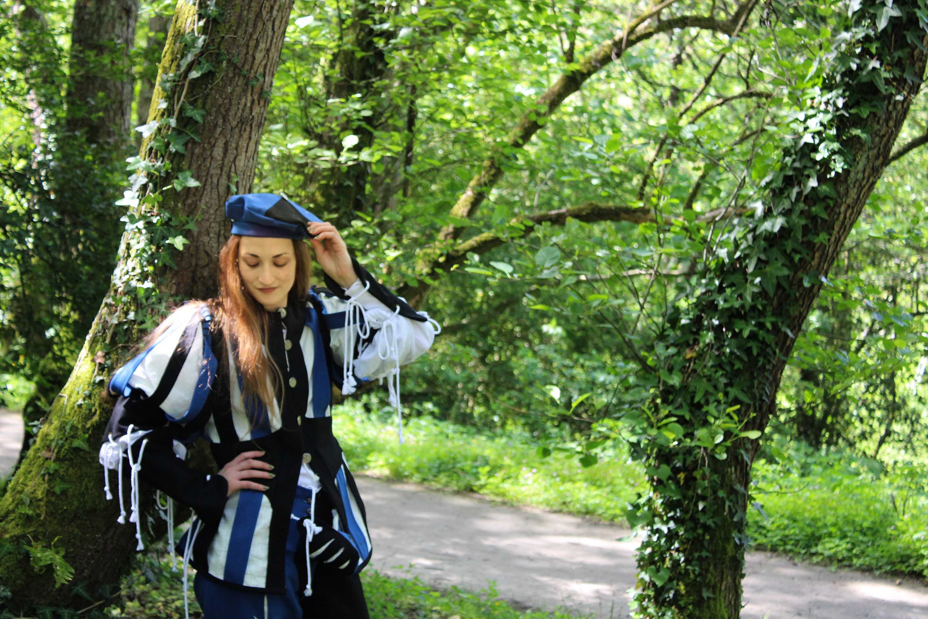 Landsknecht Headress for LARP and Historical Reenactment, Blue and ...