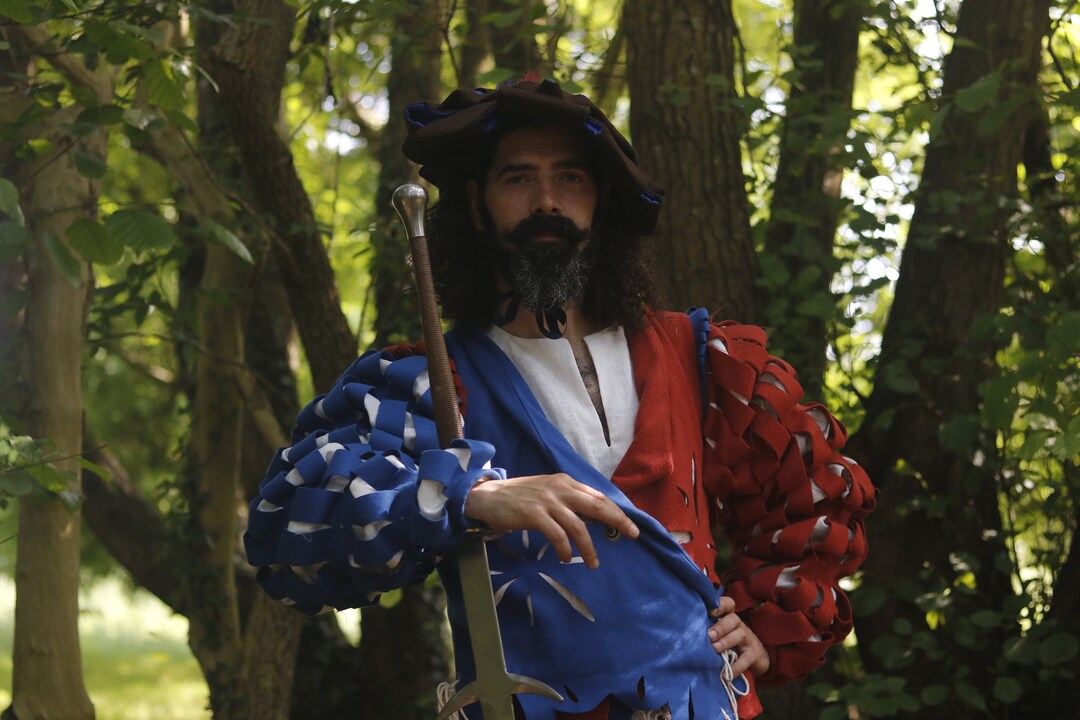 Full Lansknecht Costume Made of Wool and Linen for Historical ...