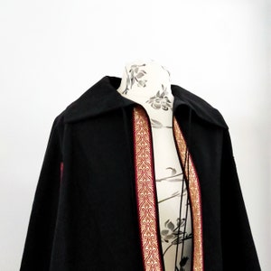 Fencing Cape, Rapier and Sword Cape Made of Black Twill, Decorated With ...
