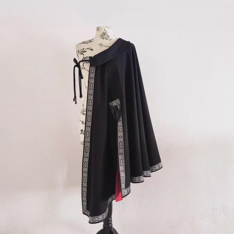 Fencing Half Cape Made of Blue Twill, Decorated With Golden Trims, With ...