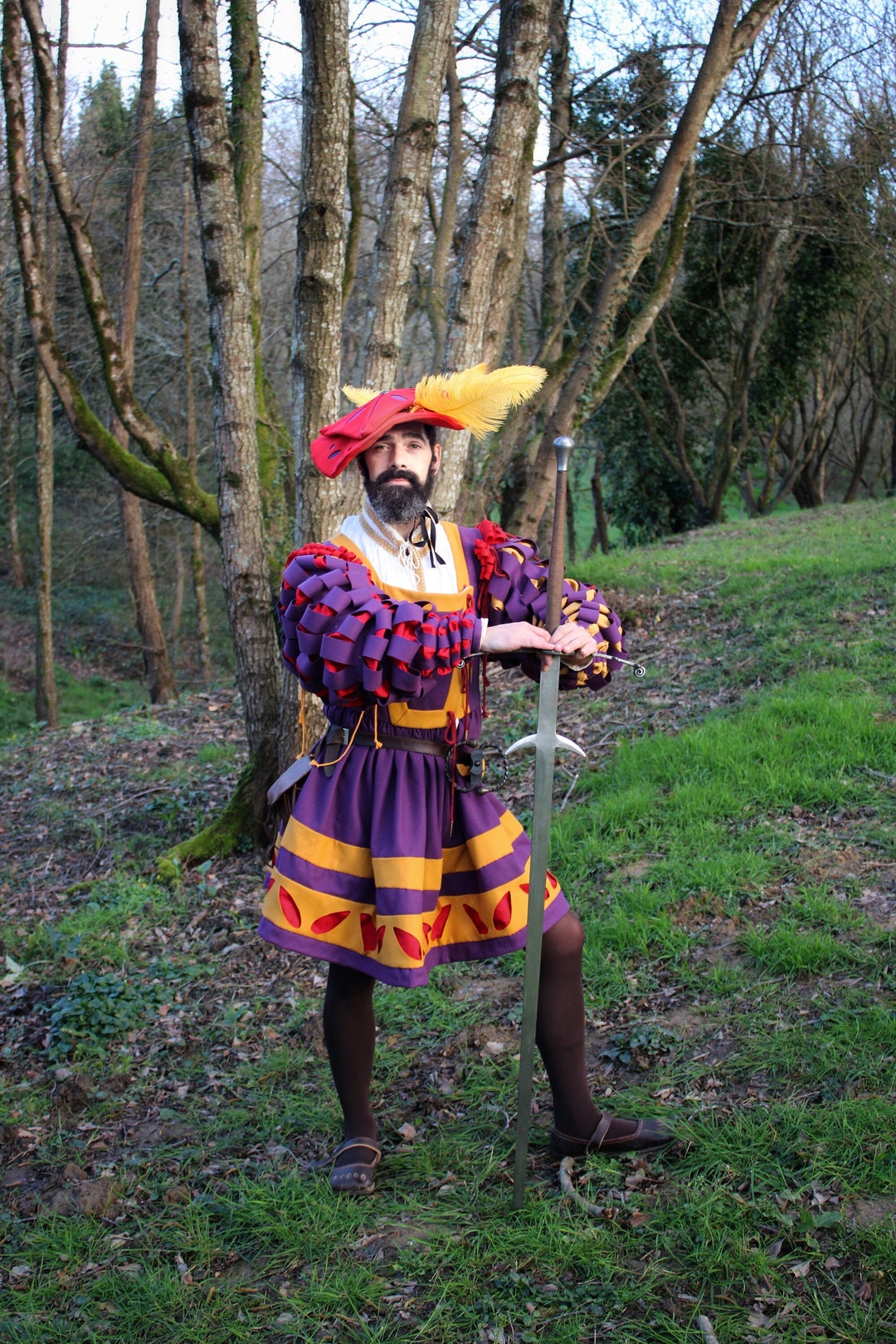 Landsknecht Woolen Waffenrock, German Renaissance Re-enactment Coat of ...