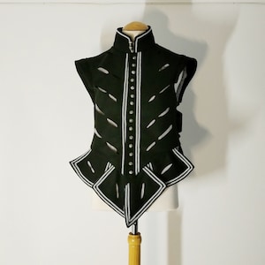 Slashed Doublet, Wollen Jacket With Detachable Sleeves for Historical ...