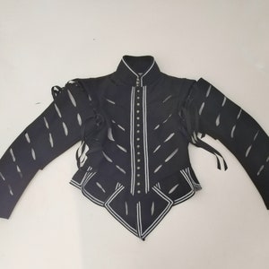 Slashed Doublet, Wollen Jacket With Detachable Sleeves for Historical ...