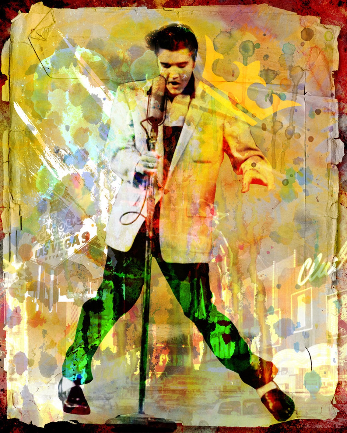 Elvis Art Elvis Presley Canvas Original Painting Art Print | Etsy