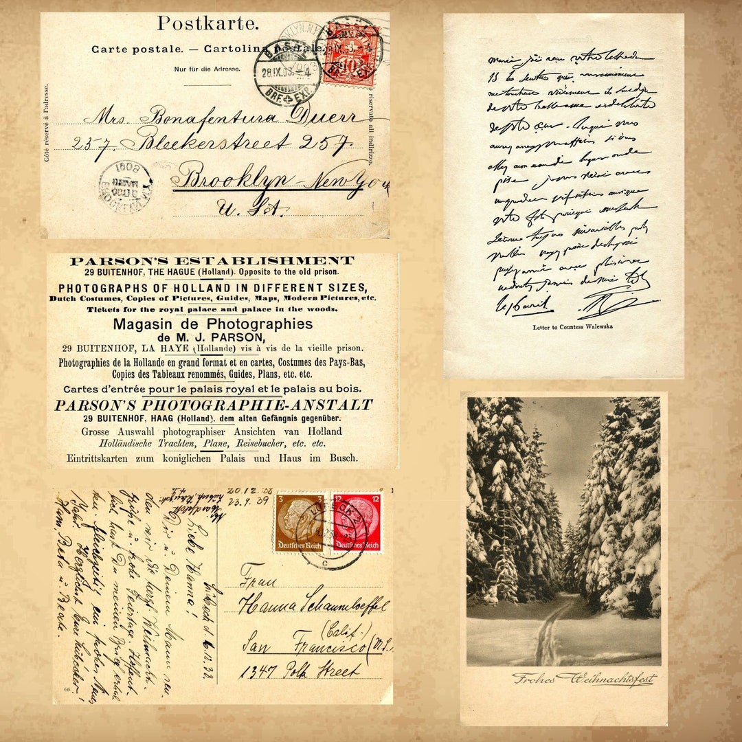 Digital Paper Pack, Digital Ephemera Printable Ephemera, Digital ...