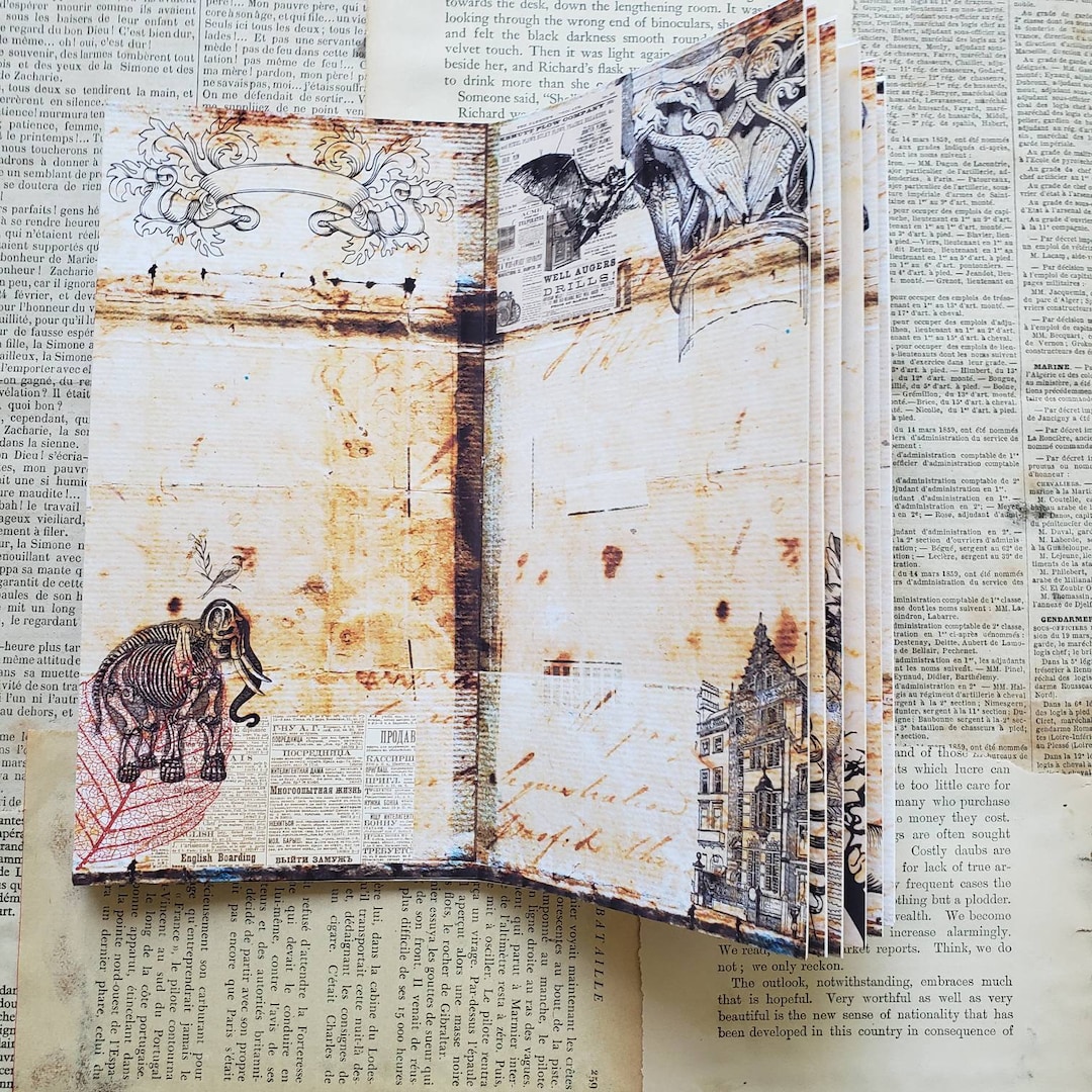 Printable Junk Journaling Kit, Digital Ephemera Paper, Collage Pages ...