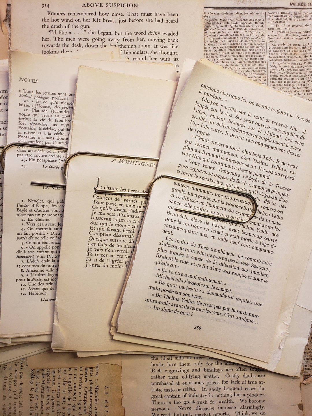 French Book Pages, Ephemera Pack Vintage Book Pages, Junk Journal ...