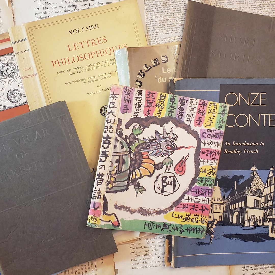 Set of 11 Vintage Paper Book Covers - Assorted Sizes - Antique ...