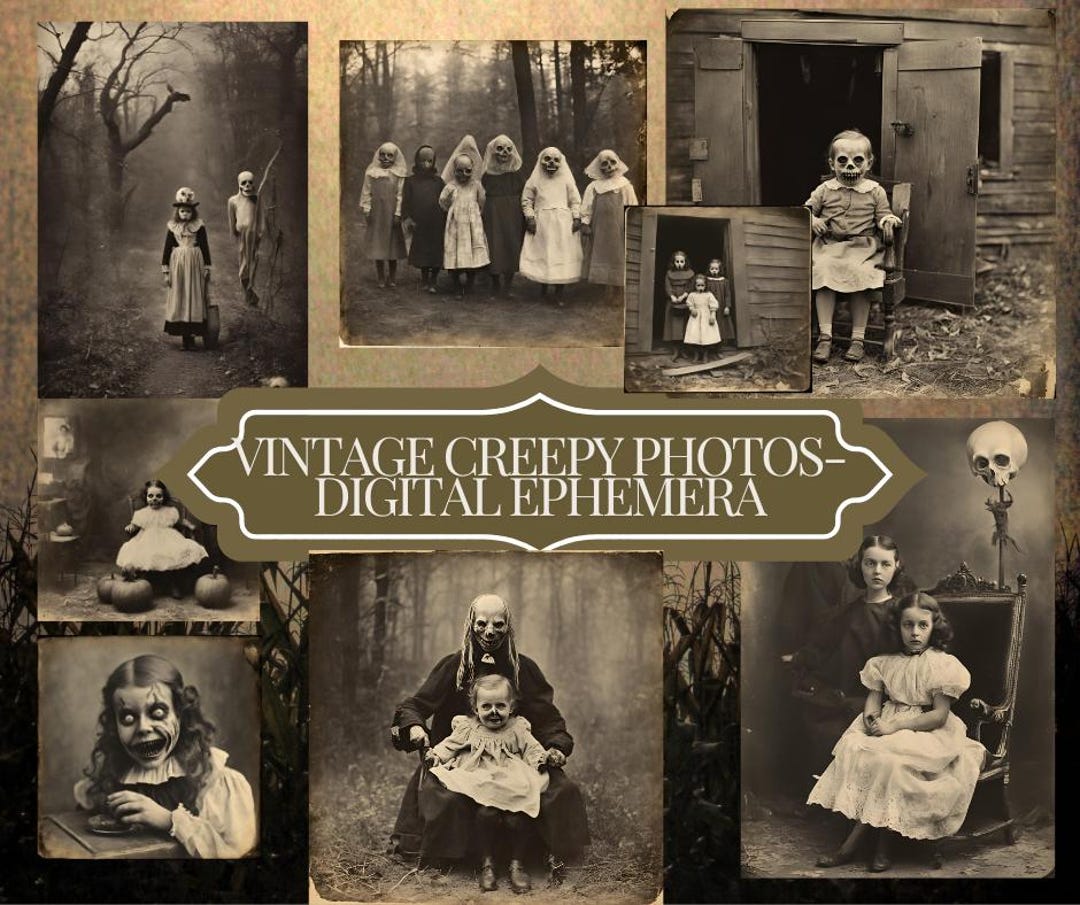 Halloween Creepy Photos, Printable Scary Family Photographs, Vintage ...
