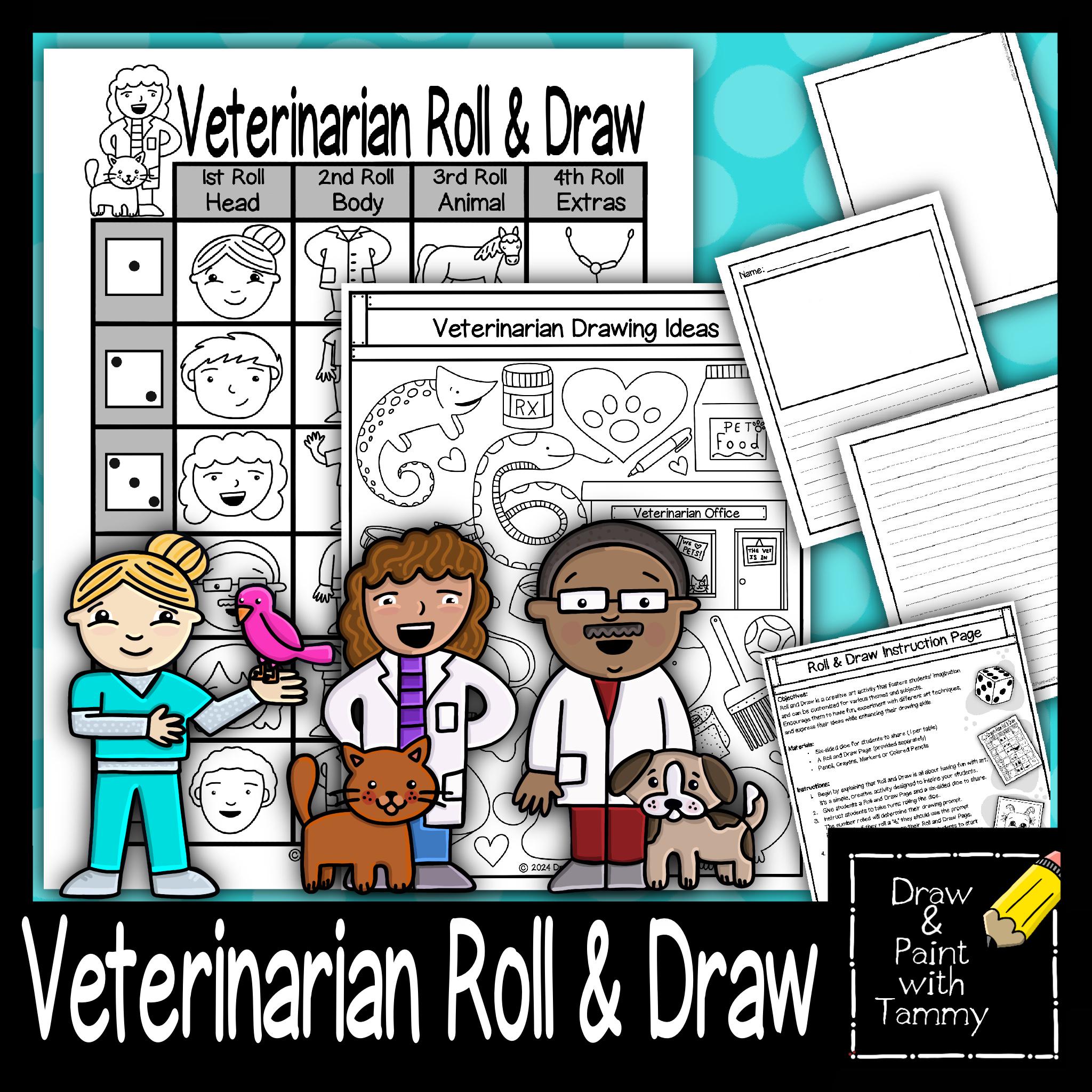 Community Helper Art Game: Roll and Draw Activity Bundle (PDF) - Etsy