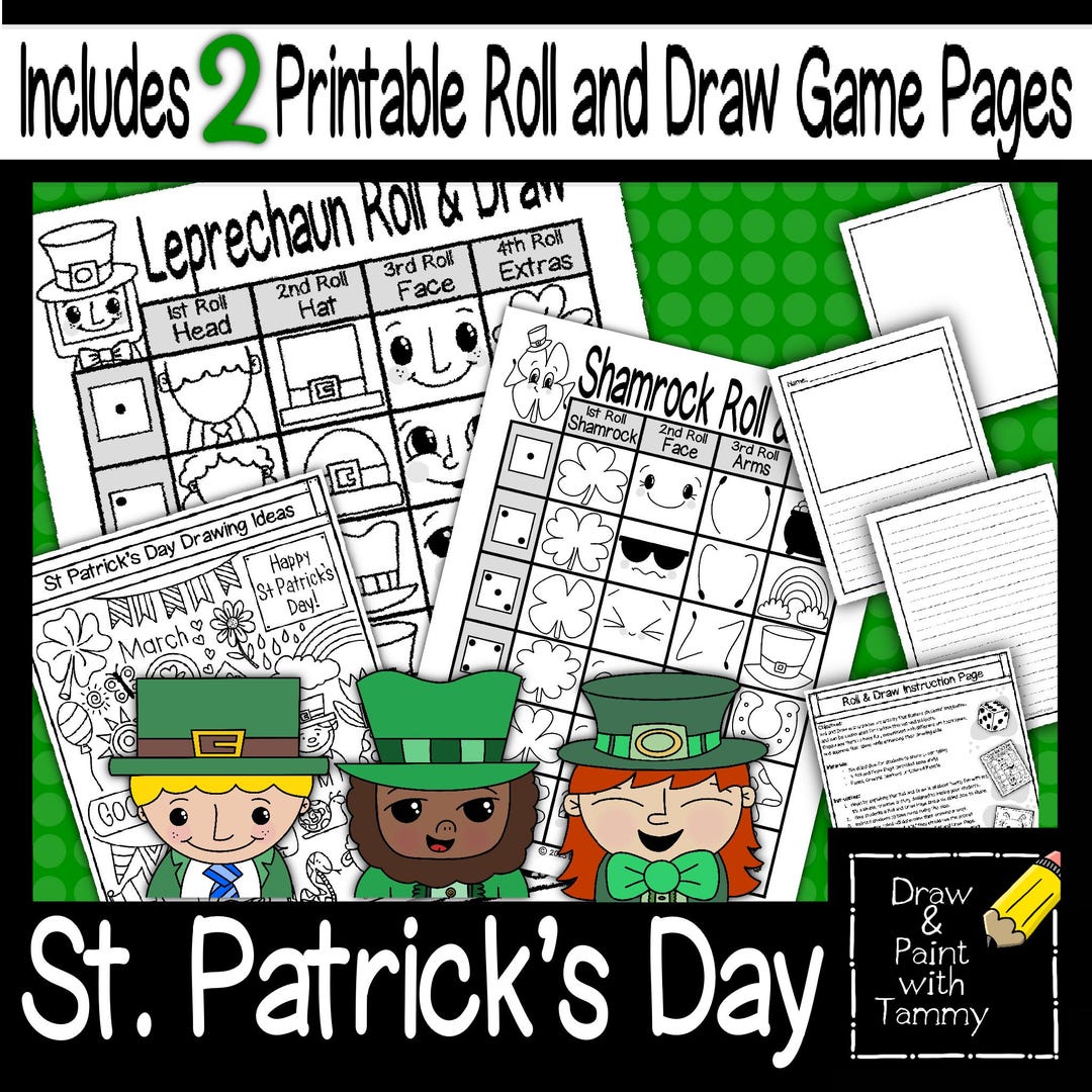 Roll A Leprechaun and Roll and Draw Shamrock a St. Patrick’s Day Roll ...