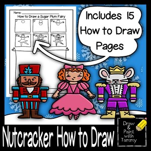 How to Draw Nutcracker Ballet Christmas Draw and Write Winter Craft ...