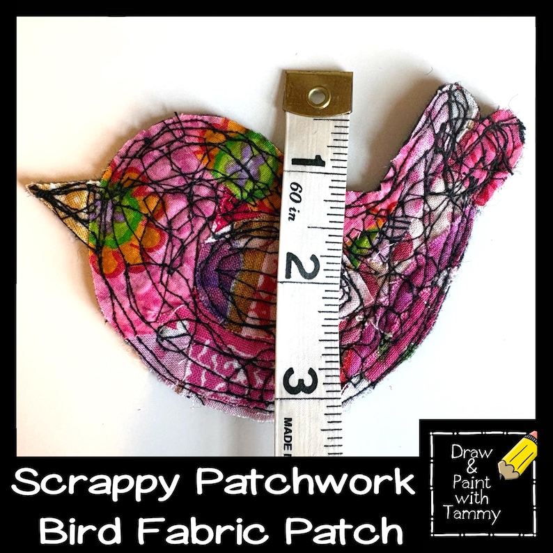 Scrappy Patchwork Bird Fabric Patch Sew-on or Iron-on Option - Etsy