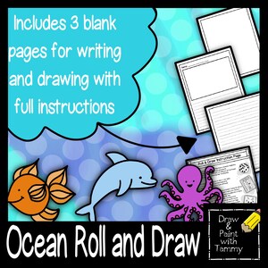 Roll an Ocean Theme Art Game Set Including a Lighthouse Roll and Draw ...