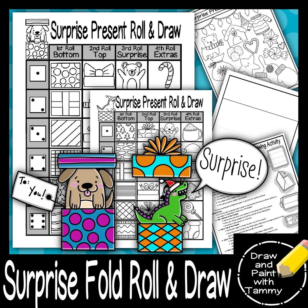 Folding Surprise Craft Christmas Present Surprise Fold Winter Holiday ...