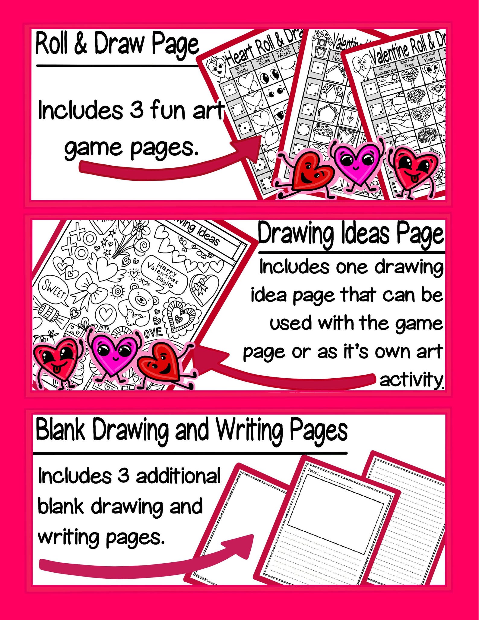 Roll a Valentine’s Day House Heart Landscape Roll and Draw Art Game ...