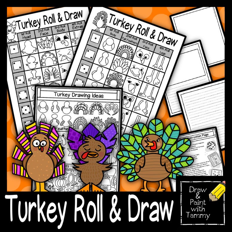 Draw Turkeys - Etsy