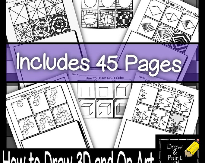How to Draw Optical Illusions and 3D Drawing Guide With 45 Pages of ...