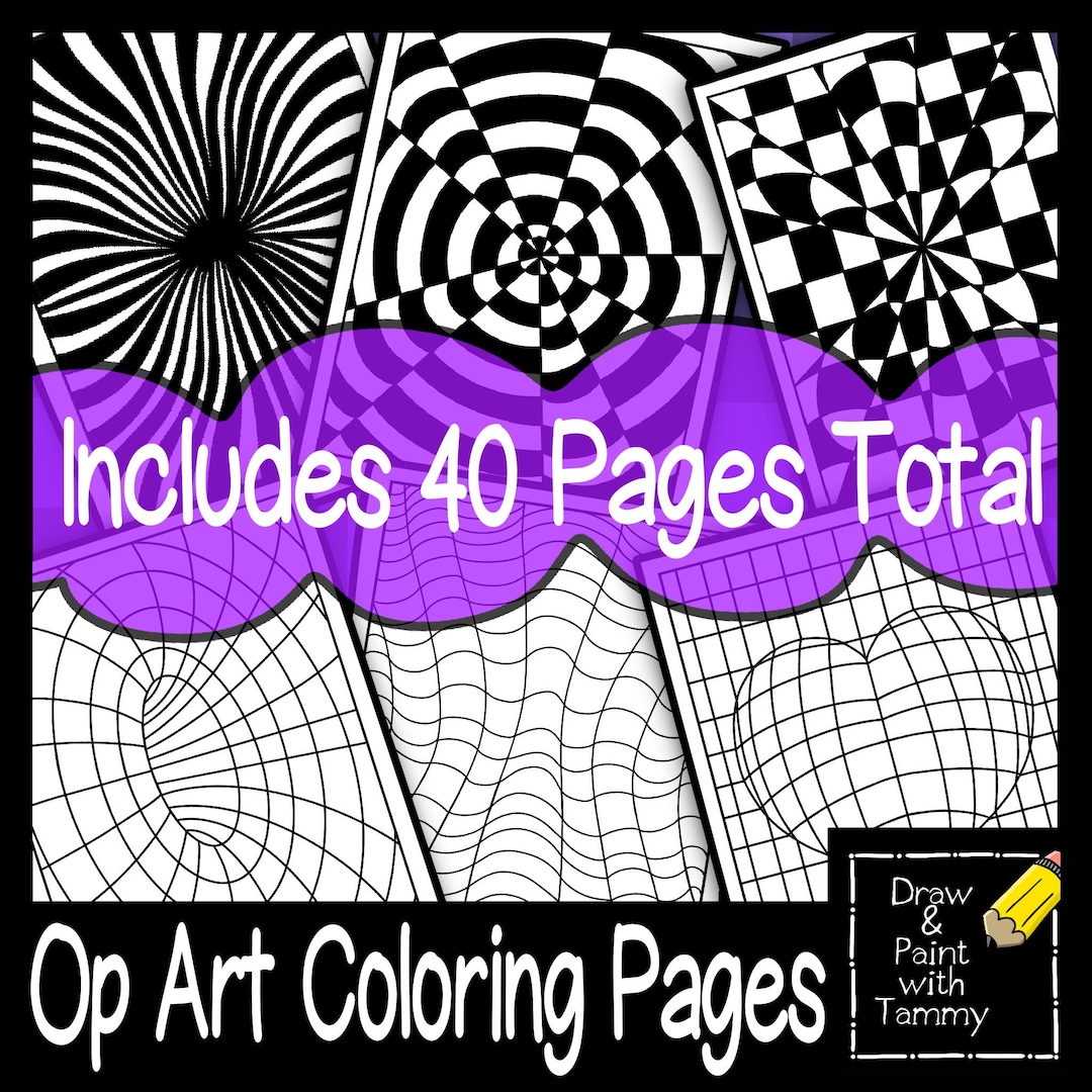 Printable Op Art Coloring Pages Art Sub Art Lesson Optical Illusion Art ...