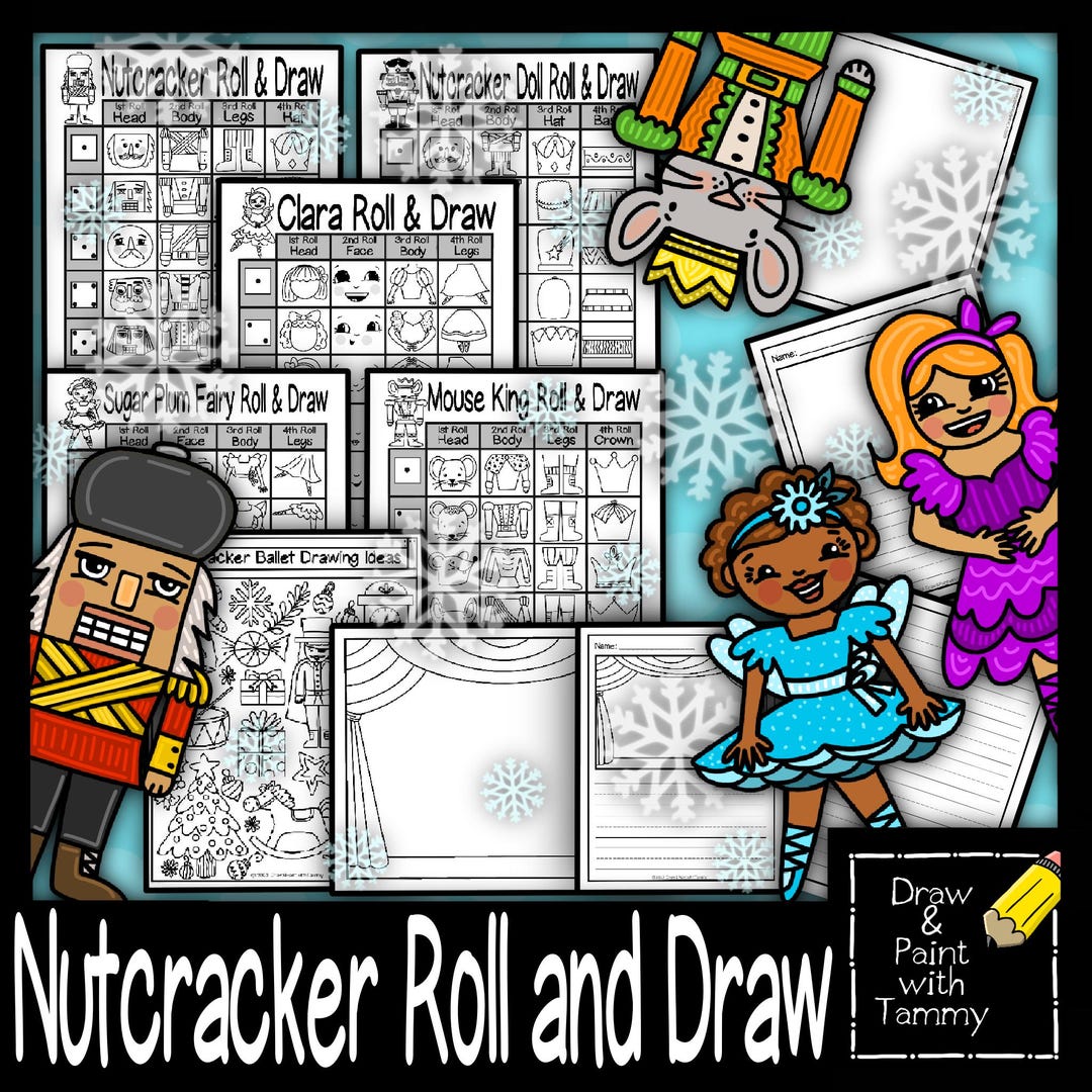 Roll a Christmas Nutcracker Ballet Printable Roll and Draw Winter ...